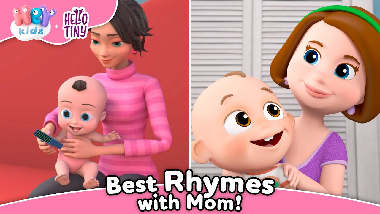 The BEST Nursery Rhymes with Mom! 👩 ️ | HeyKids and Hello Tiny | Animaj ...
