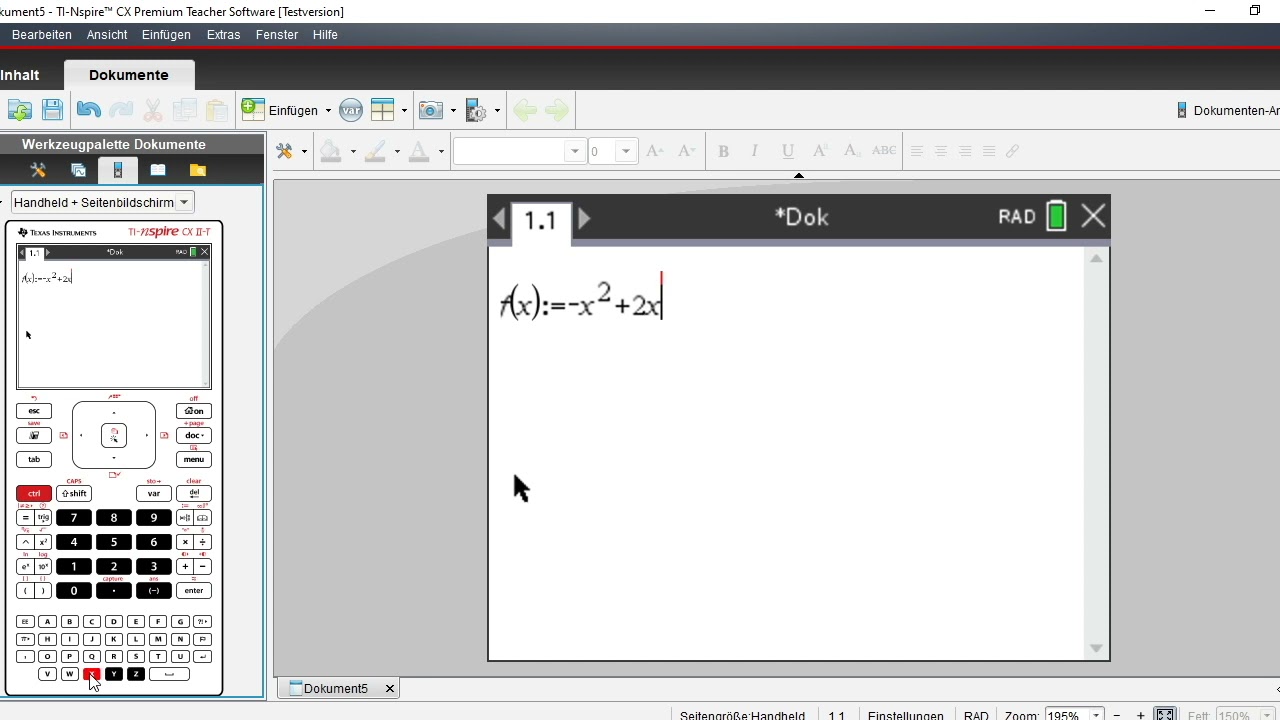 GTR TI Nspire CX - Nullstellen einer quadratischen Funktion berechnen ...