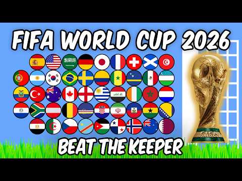 Beat The Keeper - FIFA World Cup 2026 - Algodoo Marble Race