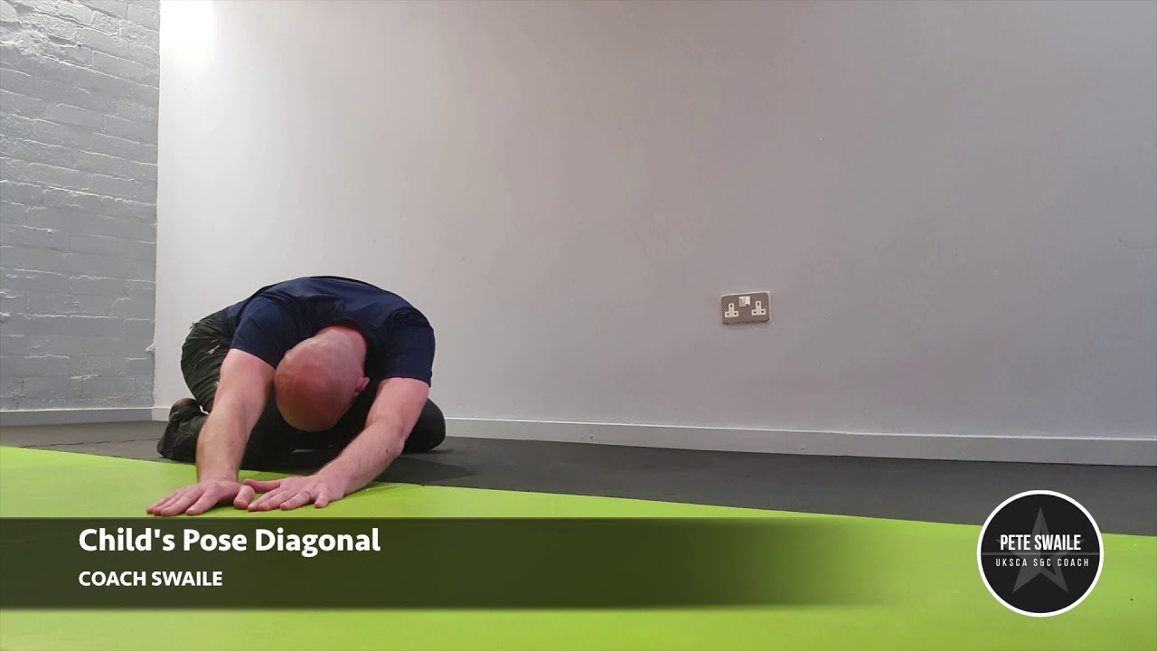 Child's Pose Diagonal - YouTube