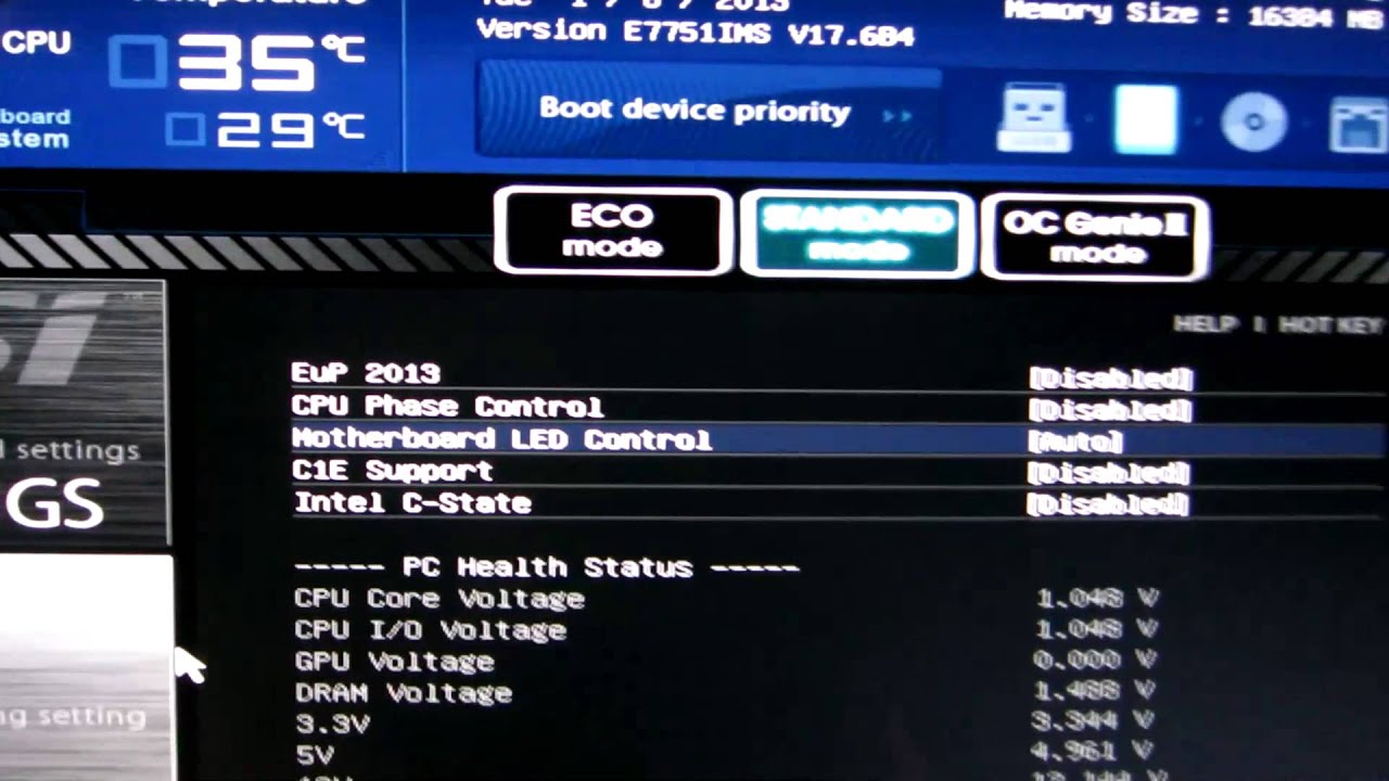 Disable MSI Z77 MPower CPU Phase Mode LEDs - YouTube