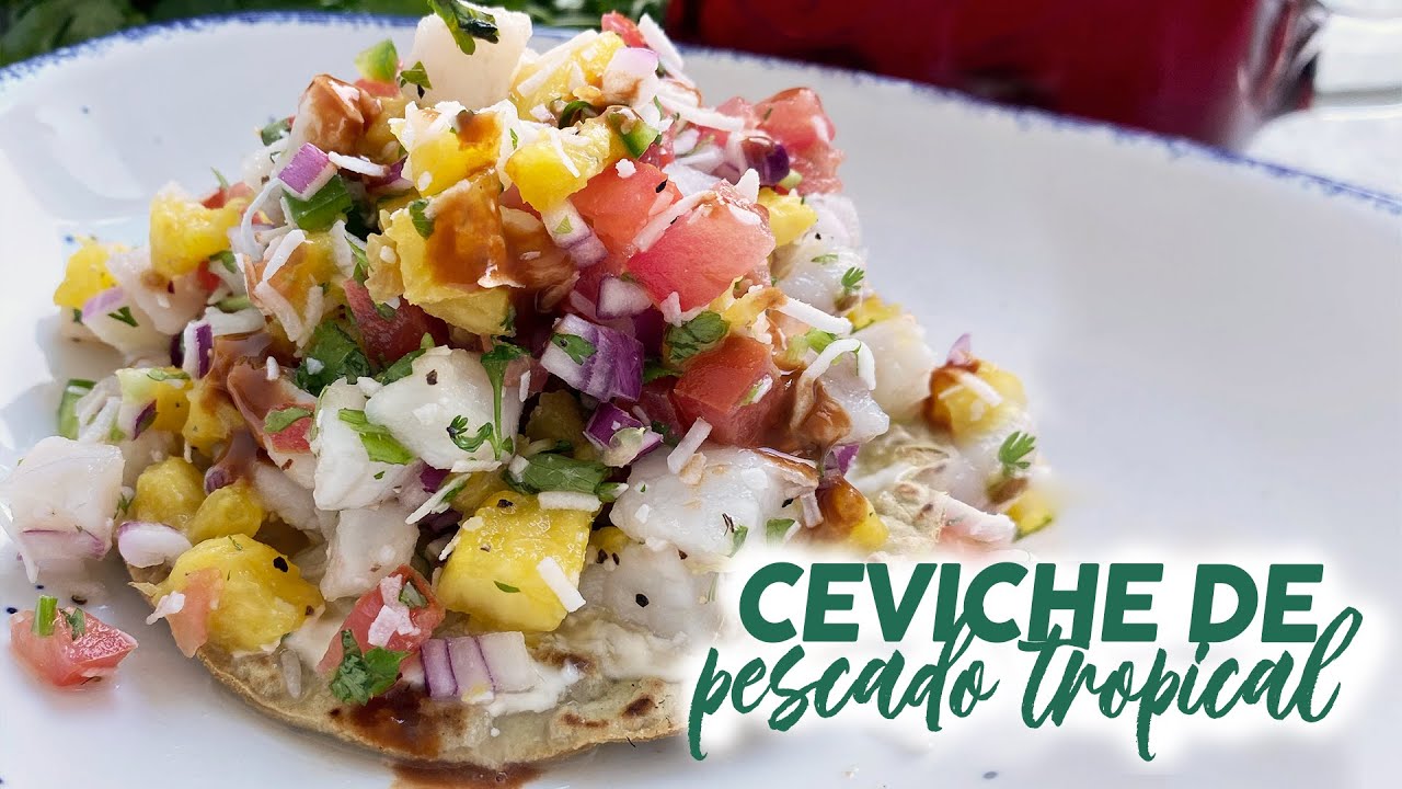 CLASE DE COCINA EN VIVO: Ceviche tropical de pescado (fácil & delicioso ...