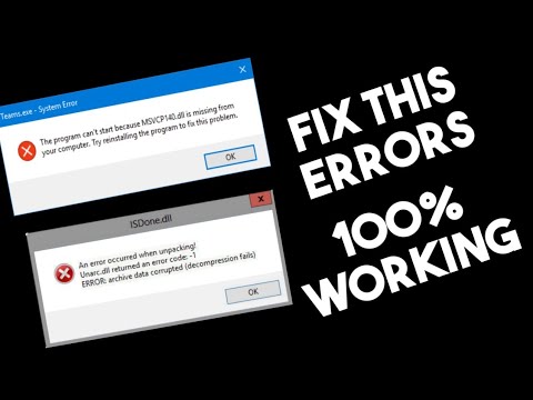 Fix All errors In all Games | How to solve every ISDone.dll, unarc.dll ...