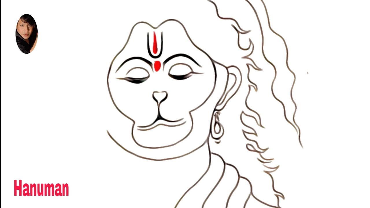 Shri Ram Bhagt Hanuman Ji Face l Pencil Drawing Ram Mandir l lord ...