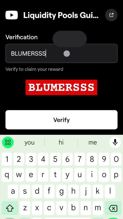 blum verify code today 26 27 September | Blum Code Liquidity Pools Guide | YouTube Video Code ...