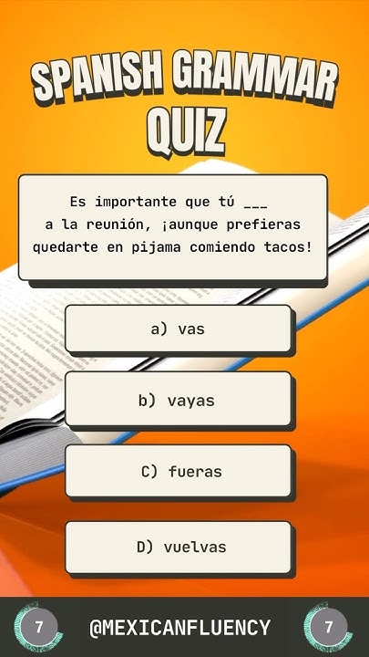 Spanish Grammar Quiz: Present Subjuntive! #spanishgrammar #spanishclass ...