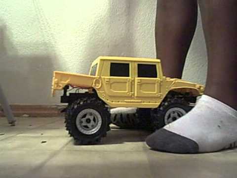 Female Crushing Yellow Hummer 14.wmv - YouTube