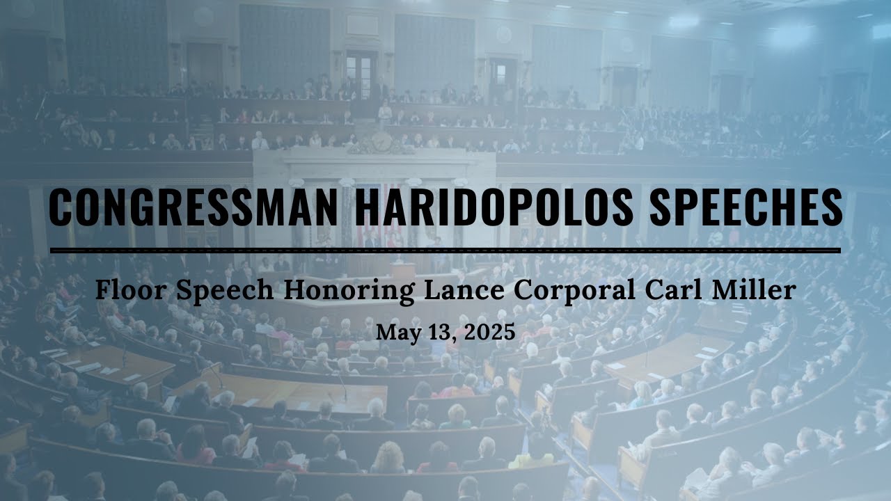 5/13/2025 Rep. Haridopolos Honors Lance Corporal Carl Miller - YouTube