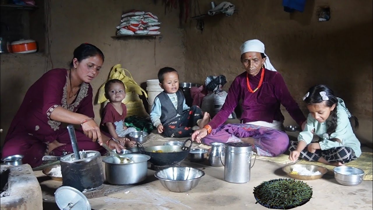 Nepali Village Recipe ||Cooking Dried Colocasia Leaves With Potatoes ...