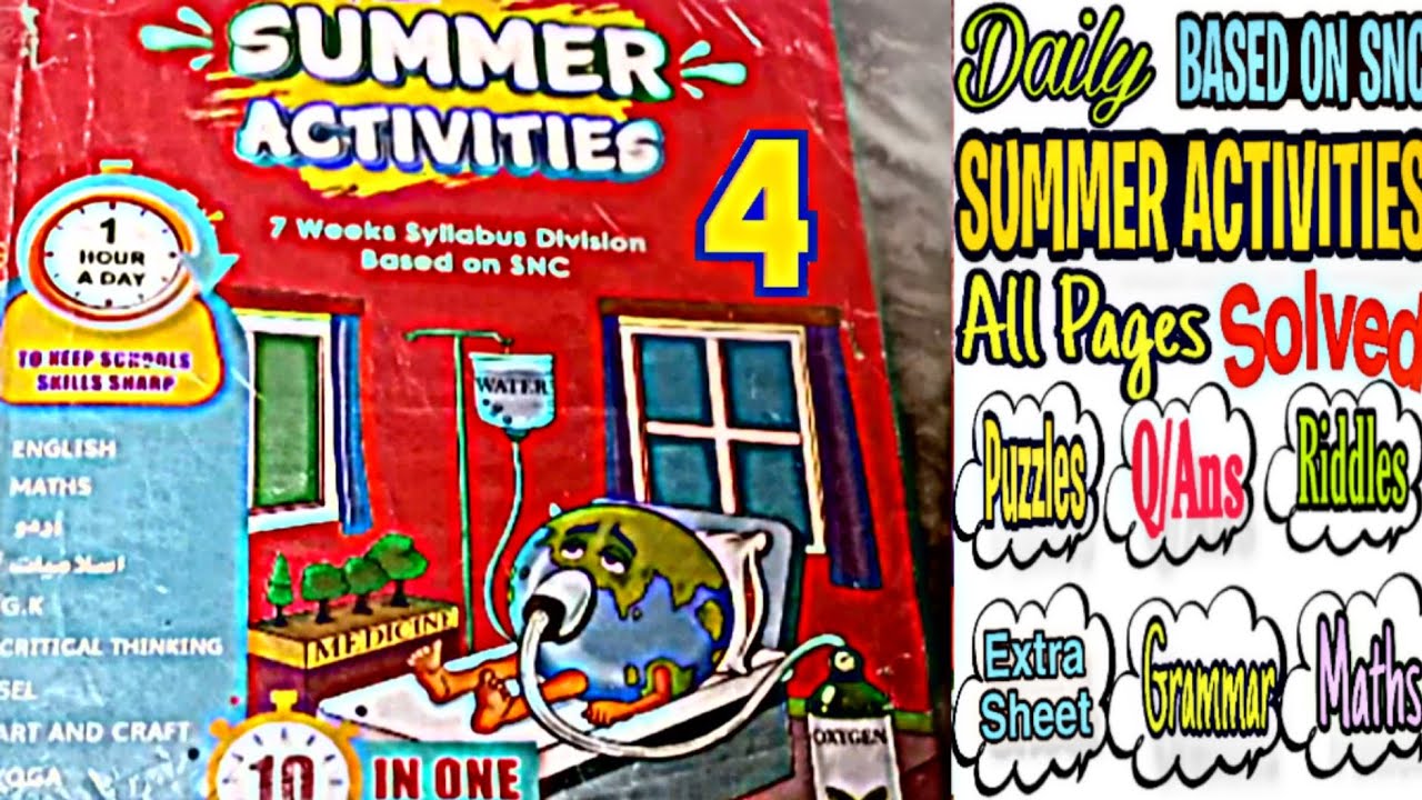 Solved summer task for grade 4 || Grade 4 summer task || Dar-e-Arqam summer task - YouTube