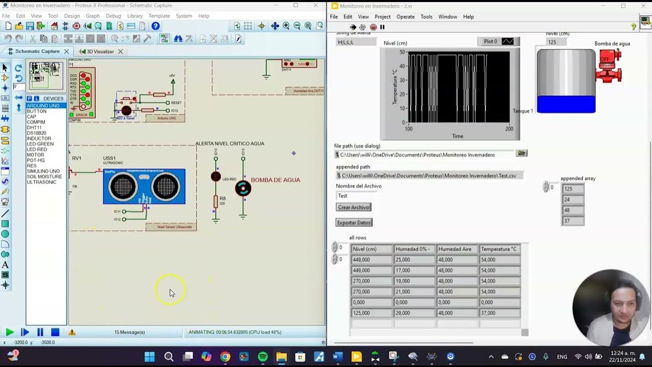 Implementación instrumento virtual con LabVIEW, Proteus y Arduino - Comunicacion puerto Serie ...