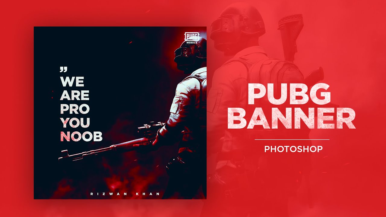 Pubg mobile banner design photoshop in 2 minutes. - YouTube