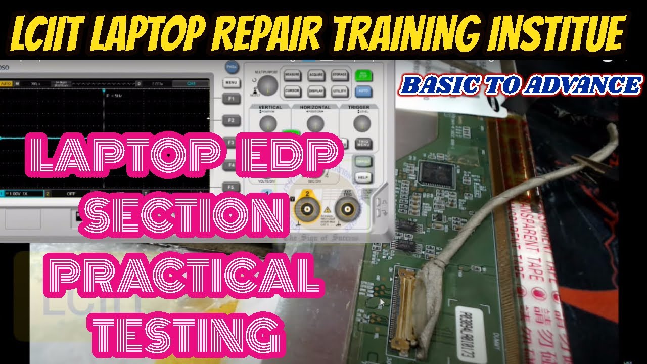 Laptop Motherboard EDP Section Practical Testing 🌊💻 Laptop EDP Screen ...