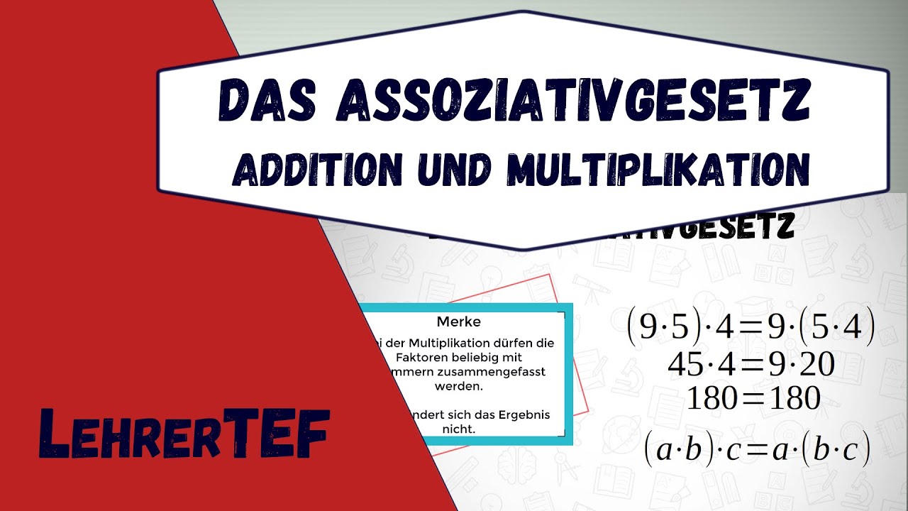 Assoziativgesetz Multiplikation Und Addition YouTube Assoziativgesetz Multiplikation Und Addition YouTube