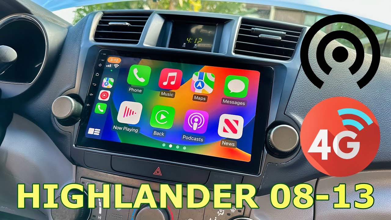 Idoing Head Unit for [Toyota Highlander 08-13] - Wired Tethering - 4G ...