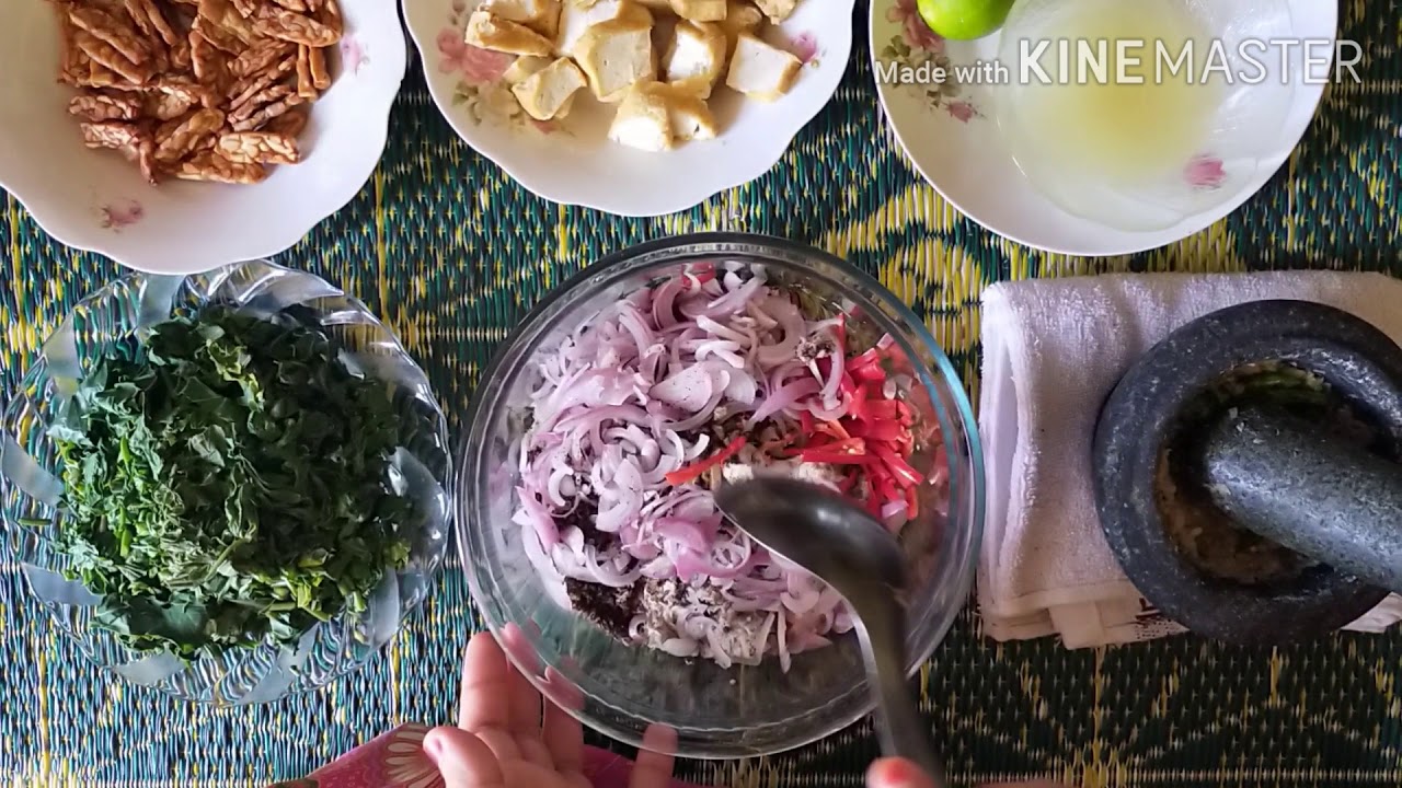 Kerabu pucuk ubi + tempe + tauhu 😋👍 - YouTube
