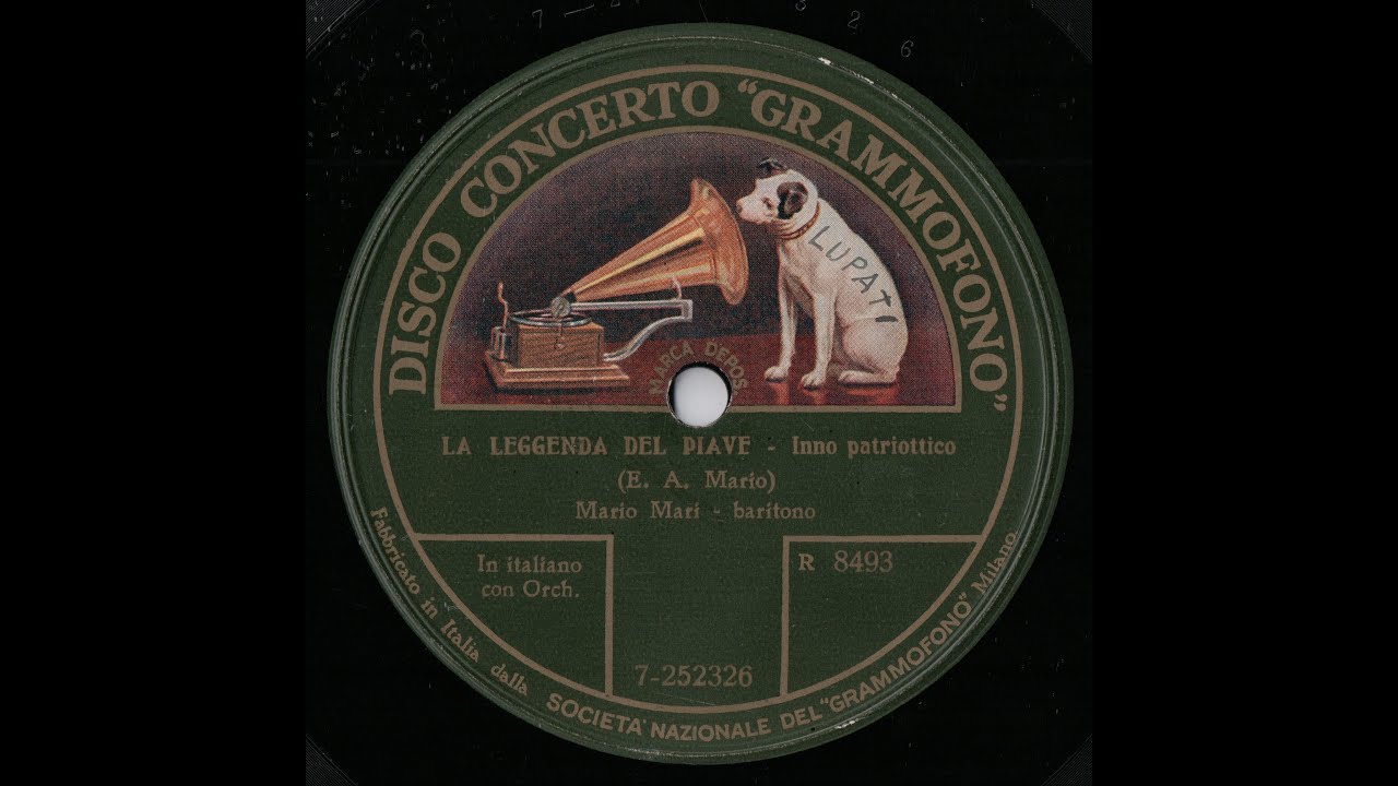 Mario Mari - La Leggenda del Piave (E. A. Mario) - 1919 - YouTube
