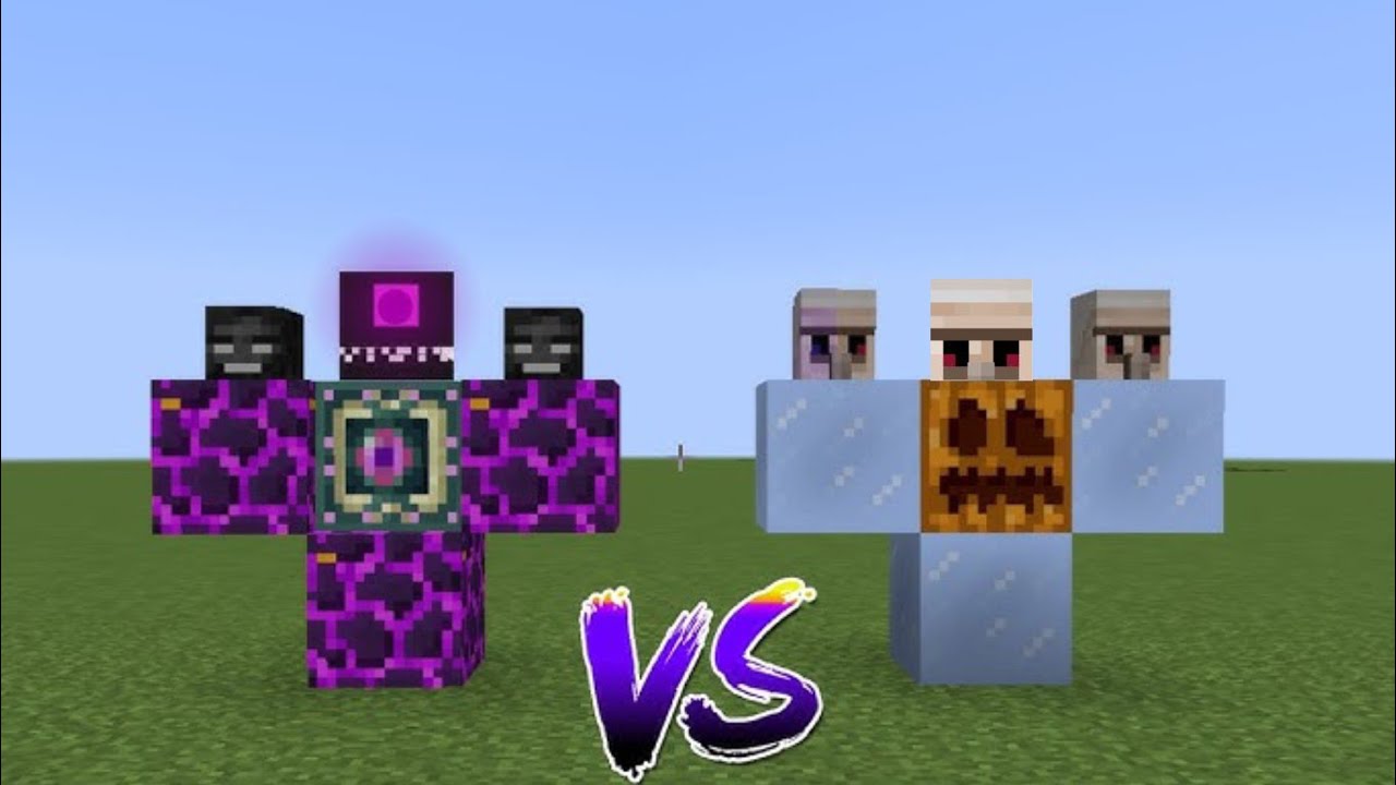 Can I create wither storm vs double golem boss in minecraft experiment ...