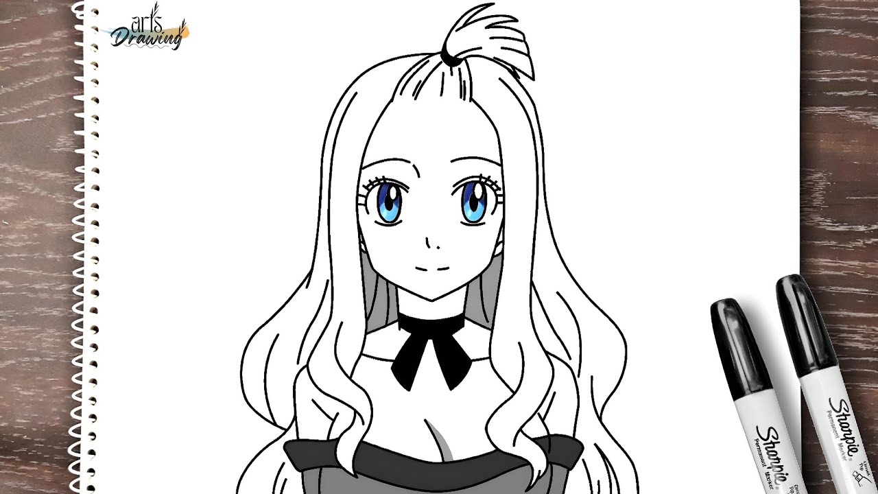 How to draw Mirajane Strauss from Fairy Tail step by step - YouTube