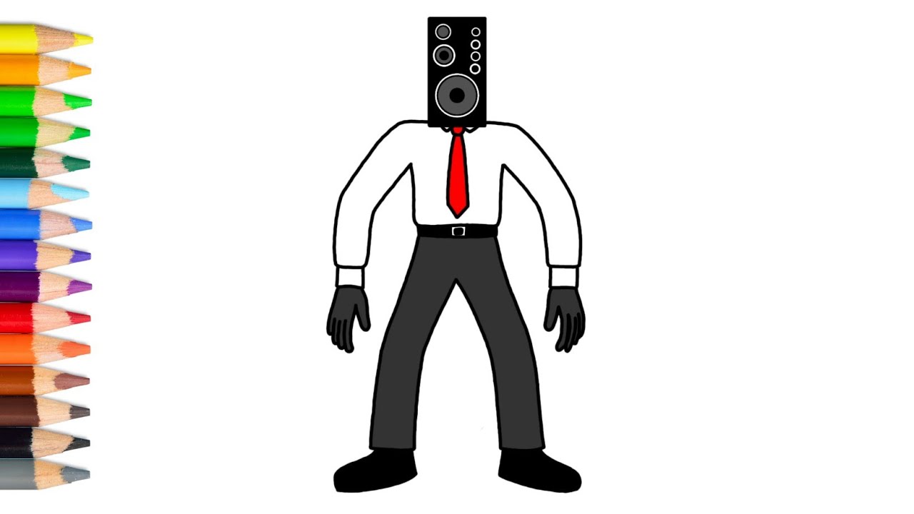 Cara Menggambar Big Speaker Man yang mudah - Skibidi Toilet - YouTube