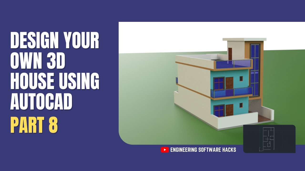 Build a 2 Storied 3D House using AutoCAD | Creating Floor and Walls for ...