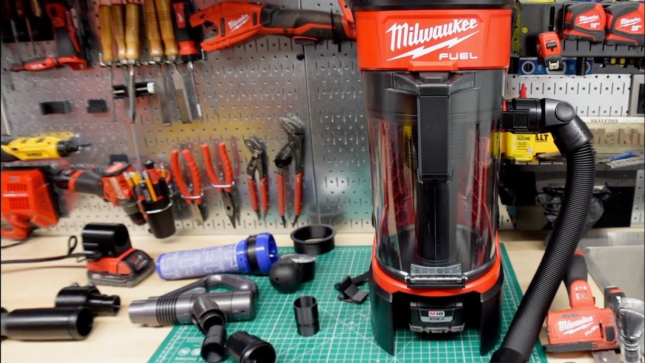 Milwaukee BackPack Vacuum using Dyson Parts and Filter. // Skill ...