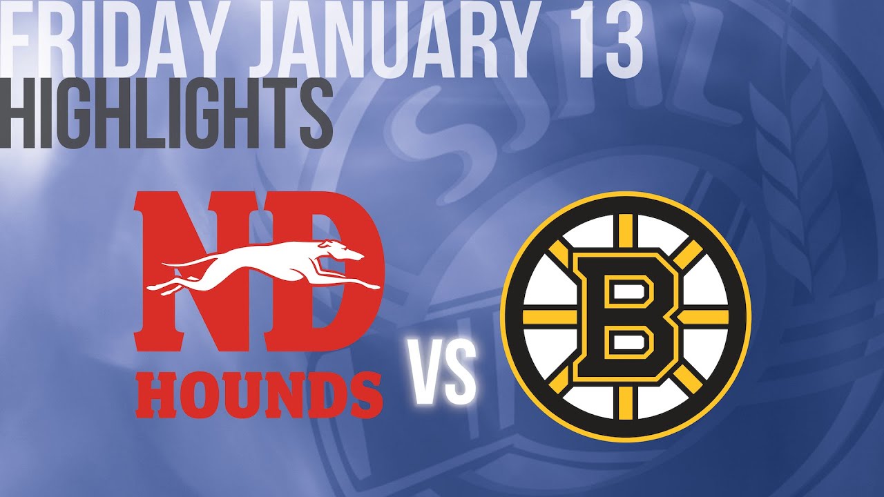 Highlights: Notre Dame Hounds vs Estevan Bruins Jan 13th - YouTube