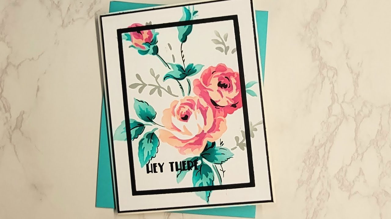 Almost 1 layer card with Altenew Dynamic Duo: Dainty Rose's - YouTube