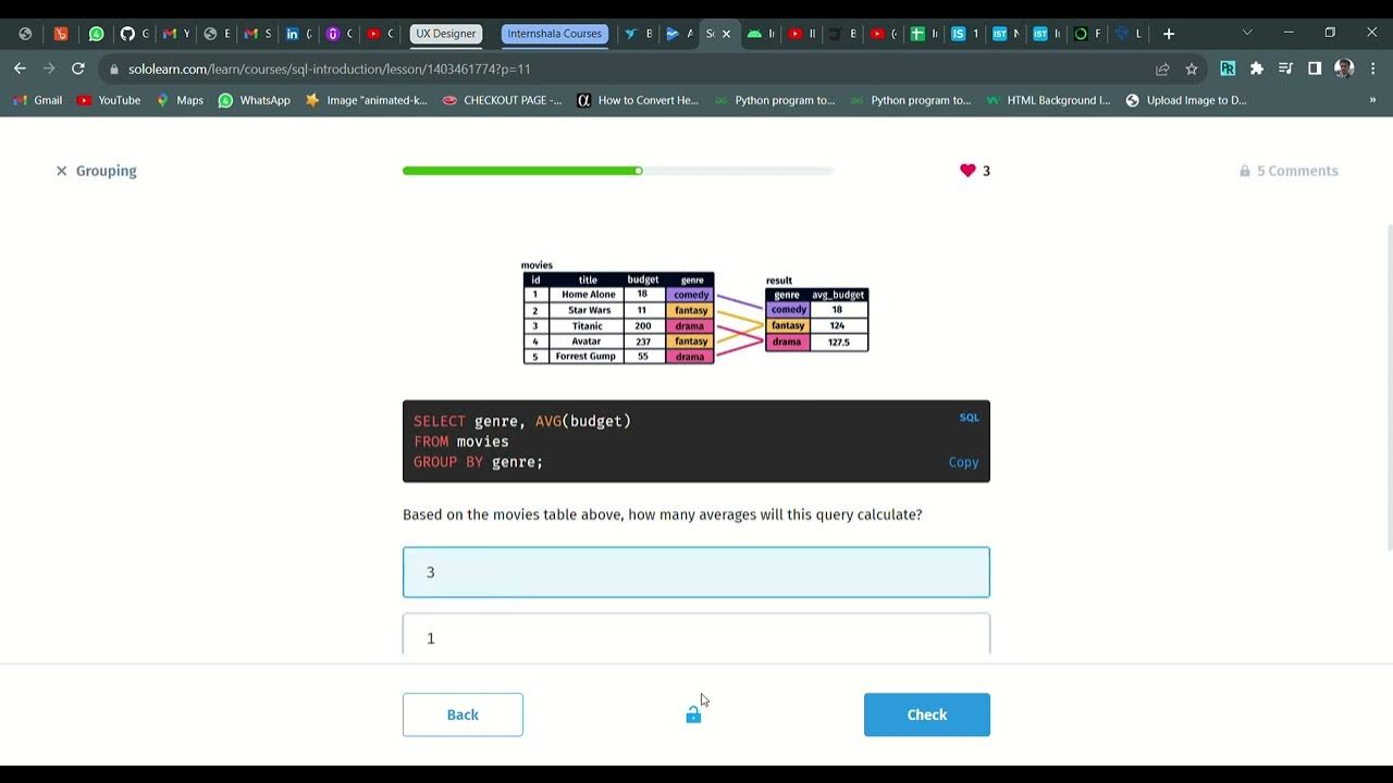31 Grouping Introduction To Sql Sololearn Youtube