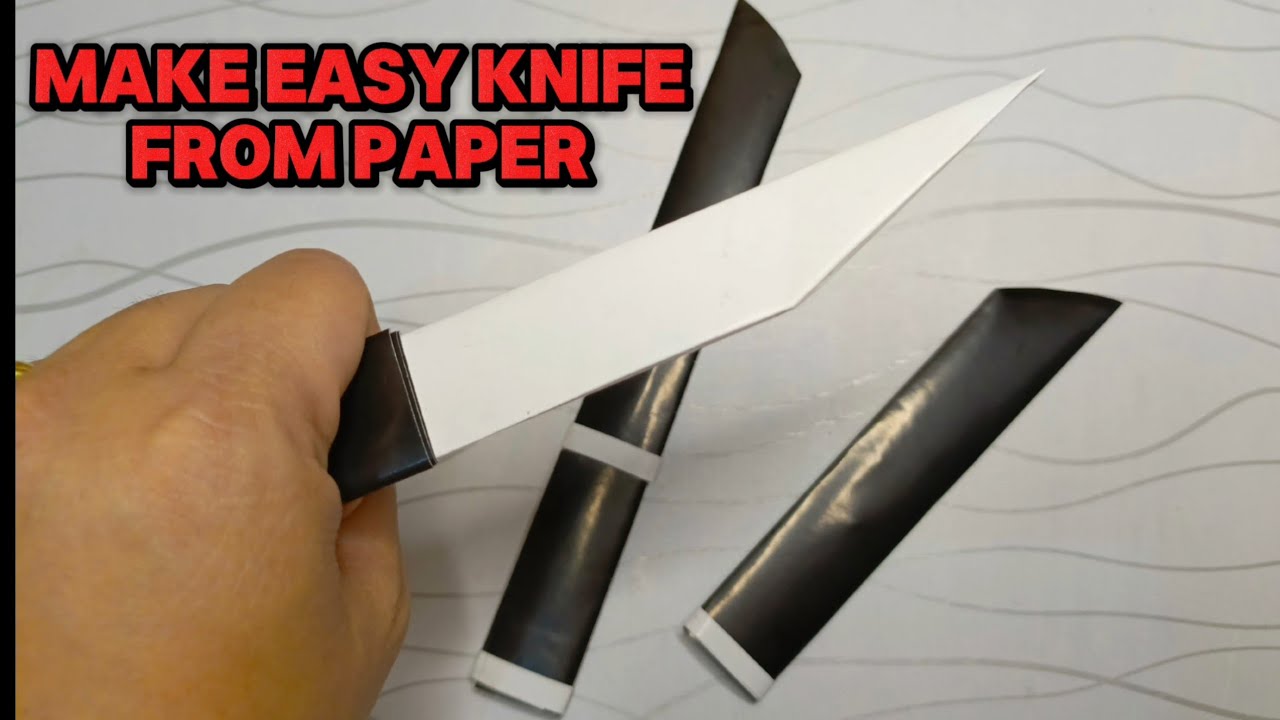easy make a knife from paper #papercraft #toys - YouTube
