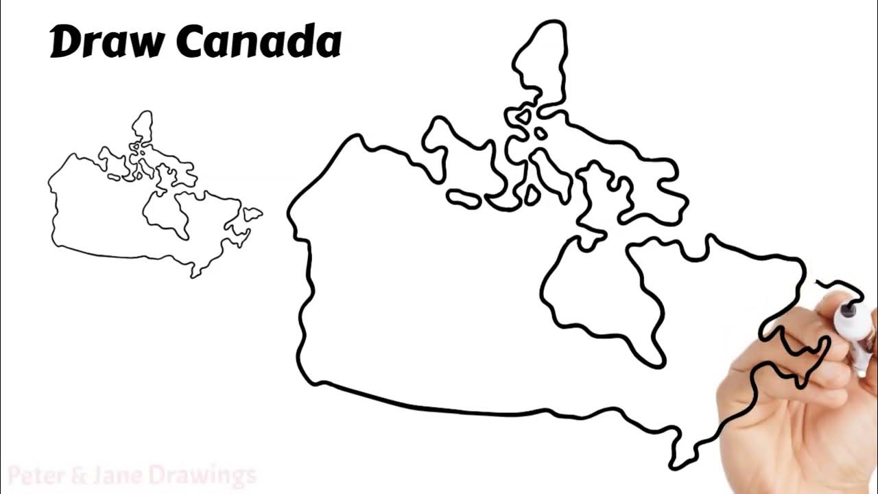 How to Draw Canada Map | Canada Map | Easy Canada Map Drawing | How do ...