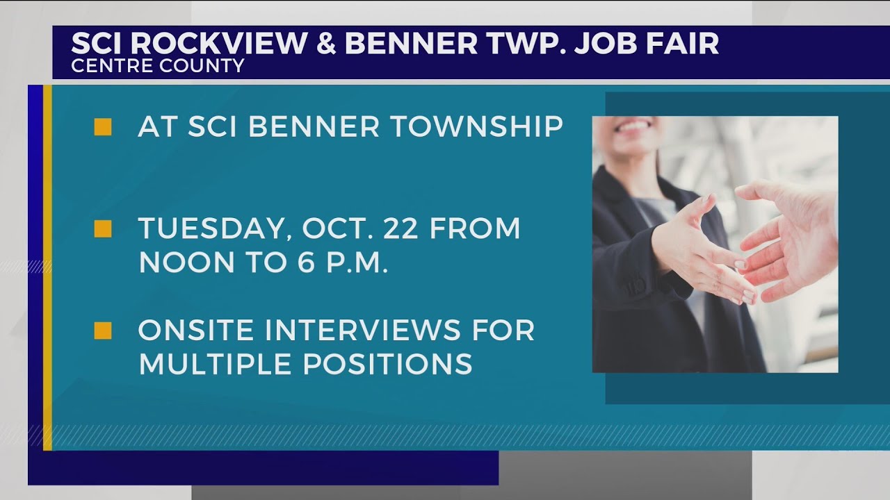 Job fair for SCI Rockview, Benner Township to have onsite interviews ...