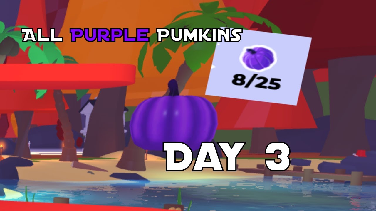Adopt me 25 Purple Pumpkin locations (ROBLOX) Day 3 - YouTube