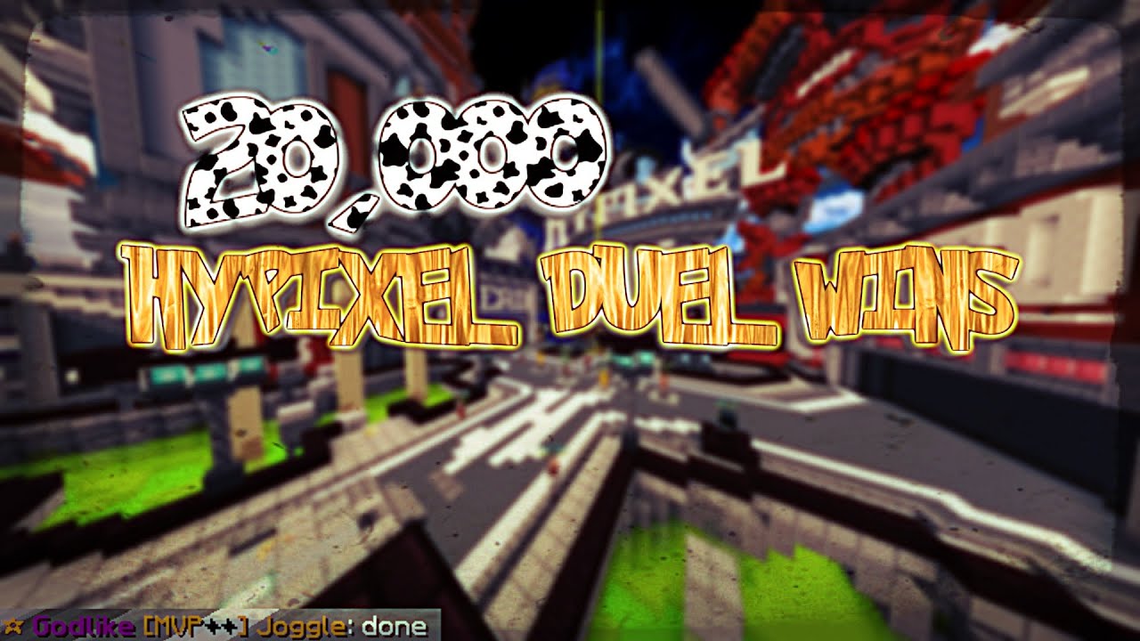 20,000 hypixel duel wins (overall godlike title) - YouTube
