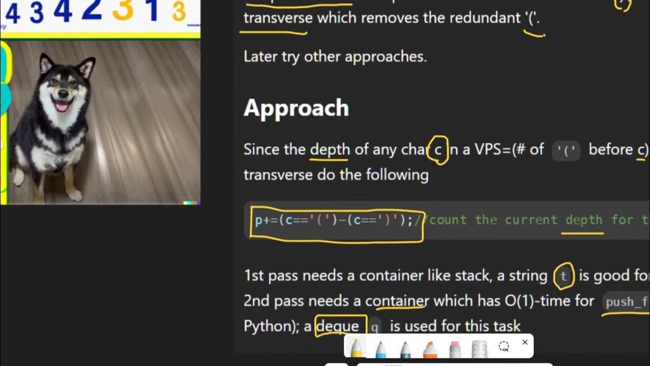 python C++字串deque解Leetcode 1249 Minimum Remove to Make Valid Parentheses - YouTube