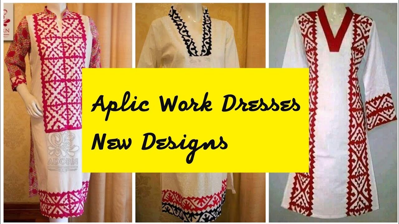 Most Beautiful and Demanding Aplic work kurtis Designs new || fashion ...