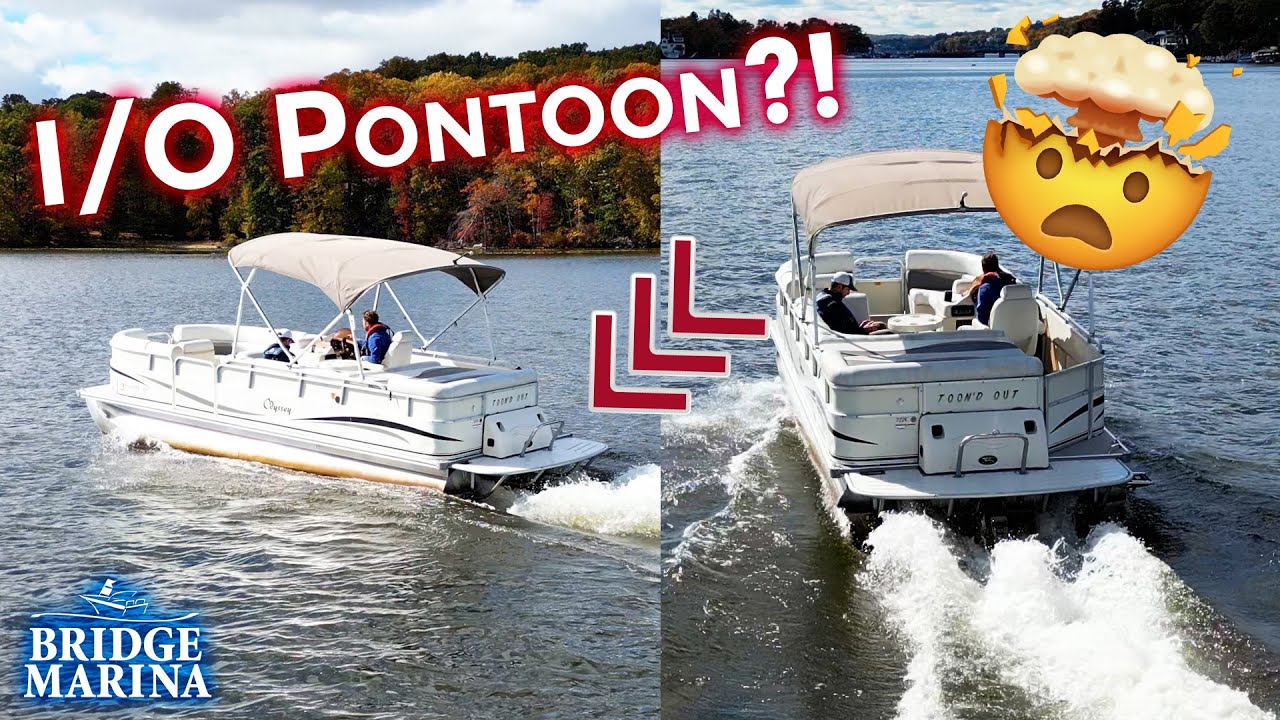 Test Driving A Triple Pontoon with An Inboard/Outboard Engine! - YouTube