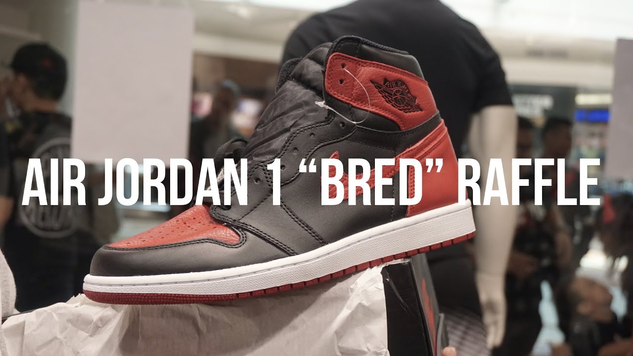 THE SNKRS - AIR JORDAN 1"BRED" RAFFLE - YouTube
