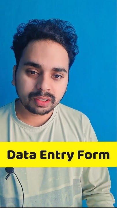 Automatic Data Entry Form in Excel ! Shortcut key to create Data Entry ...