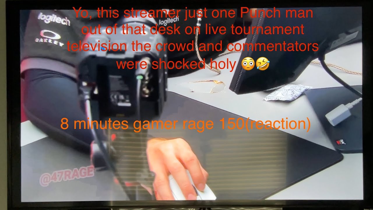 streamer one Punch Man on desk live TV😳🤣(language)8 minutes gamer rage ...