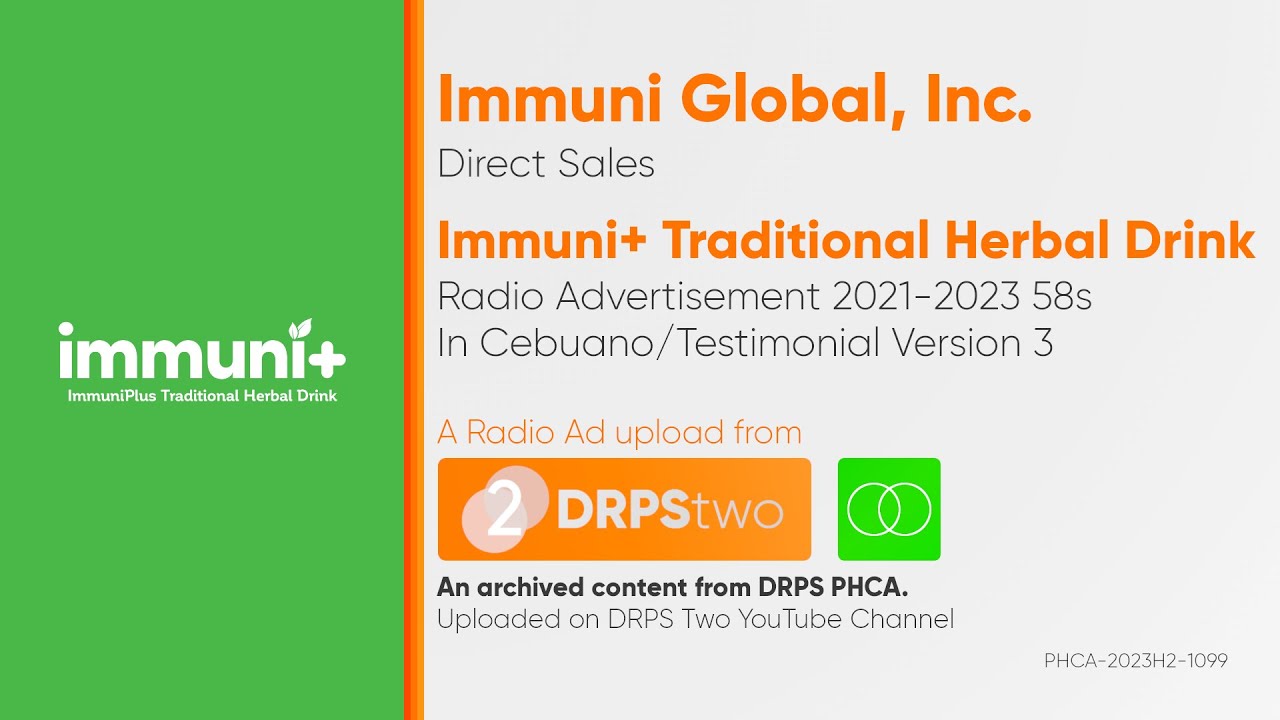 Immuni+ Traditional Herbal Drink Radio Ad 2021-2023 58s (Testimonial ...