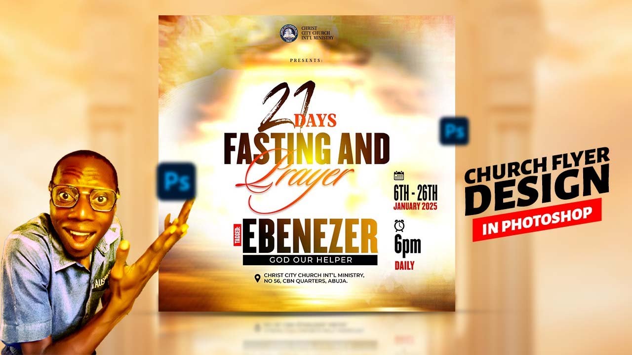 Fasting And Prayer Flyer Design | Church Flyer | How to Design Church ...