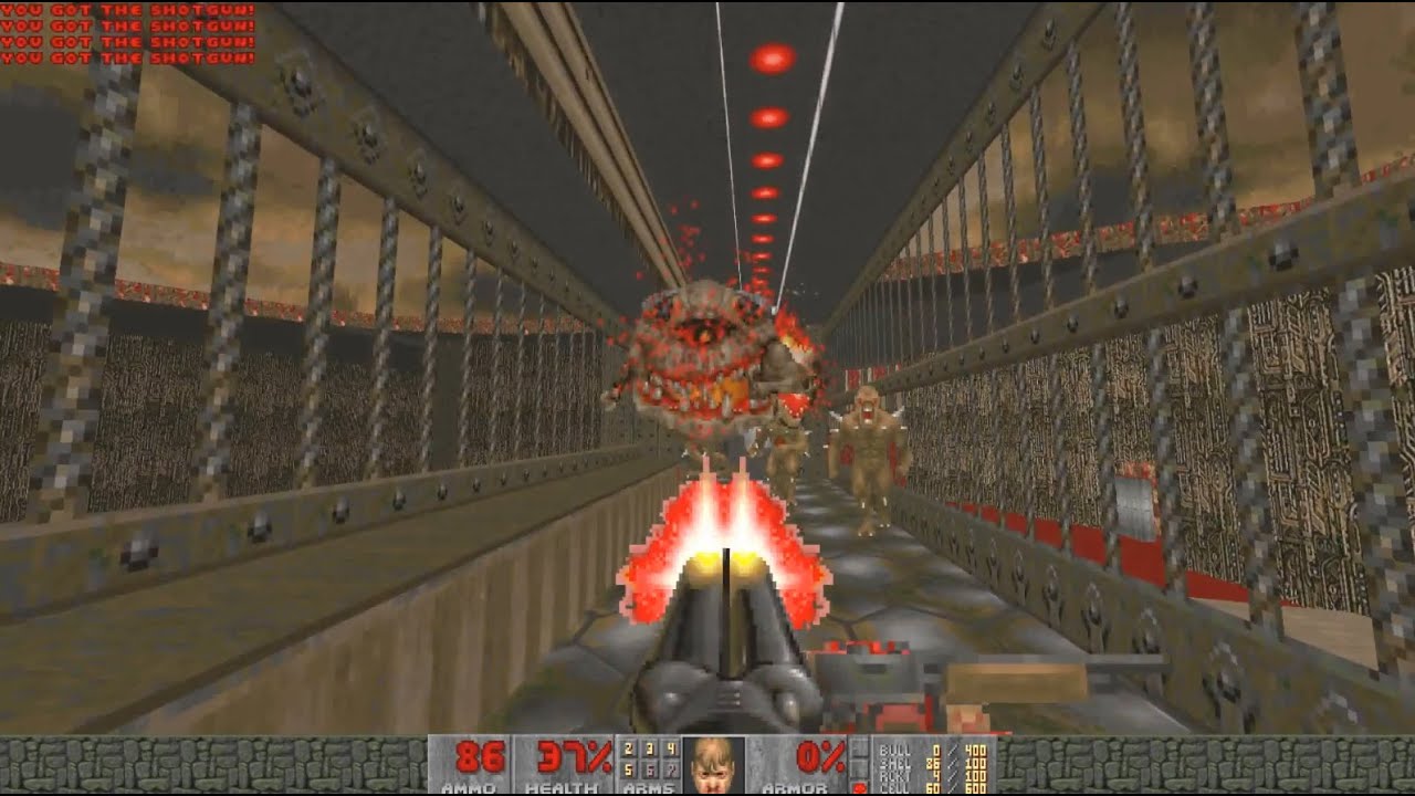 Doom WAD W.I.P. - Easy / Hard comparison part 2 - Level 2 Hard Path ...