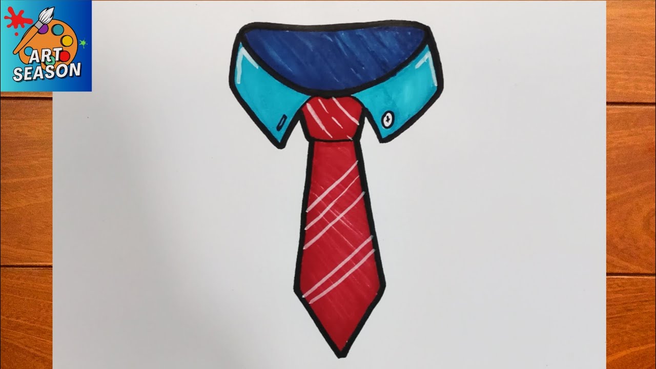 How to Draw a Tie Step by Step - YouTube