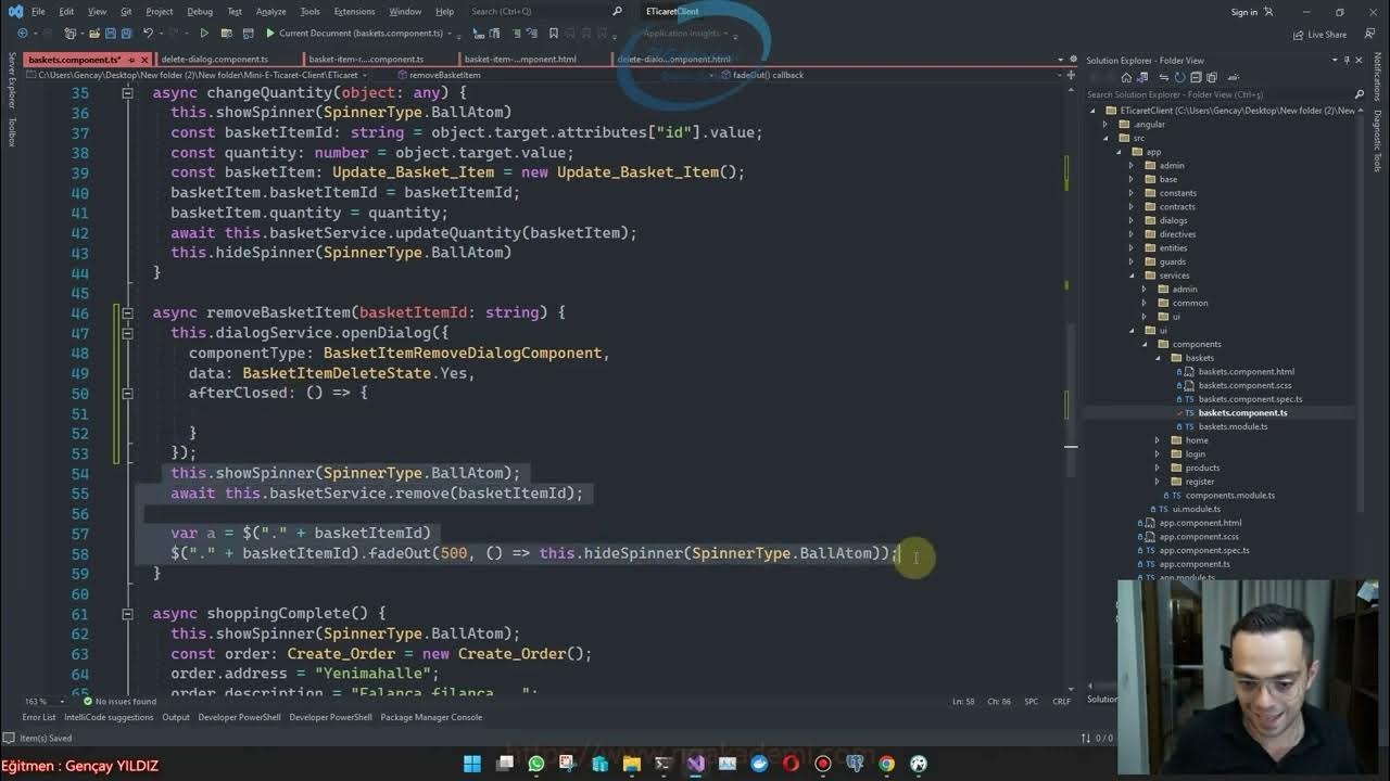 #56- Asp.NET Core 6 + Angular İle Mini E-Ticaret | Çoklu SignalR ...