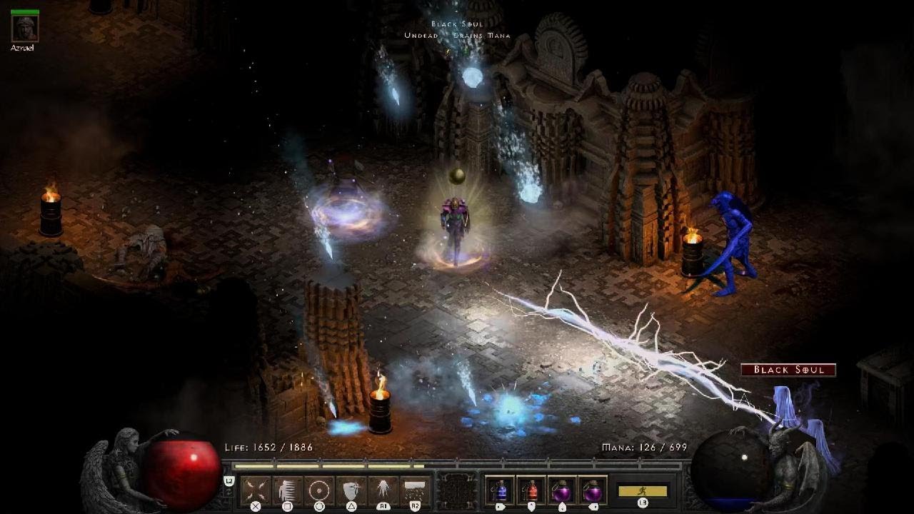 Diablo II: Resurrected - Hardcore (Online) - Cham Rune Drop! - YouTube