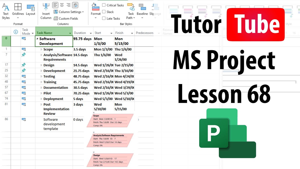 Microsoft Project - Lesson 68 - Assign Resource Option - YouTube