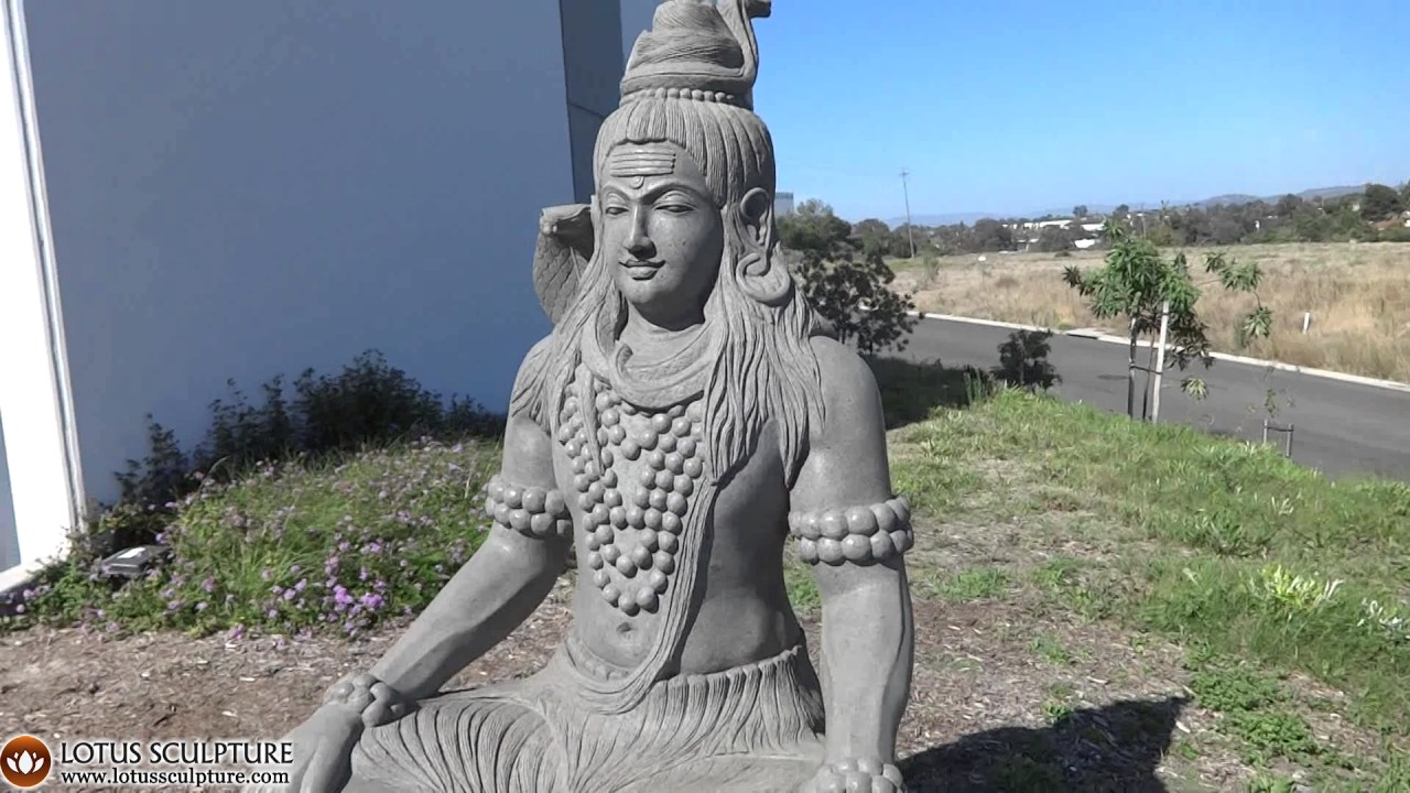 Large Stone Meditating Lord Shiva Statue www.lotussculpture.com - YouTube