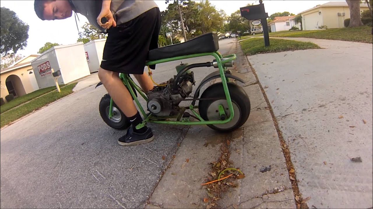 Mini Bike Bleach Burnout - YouTube
