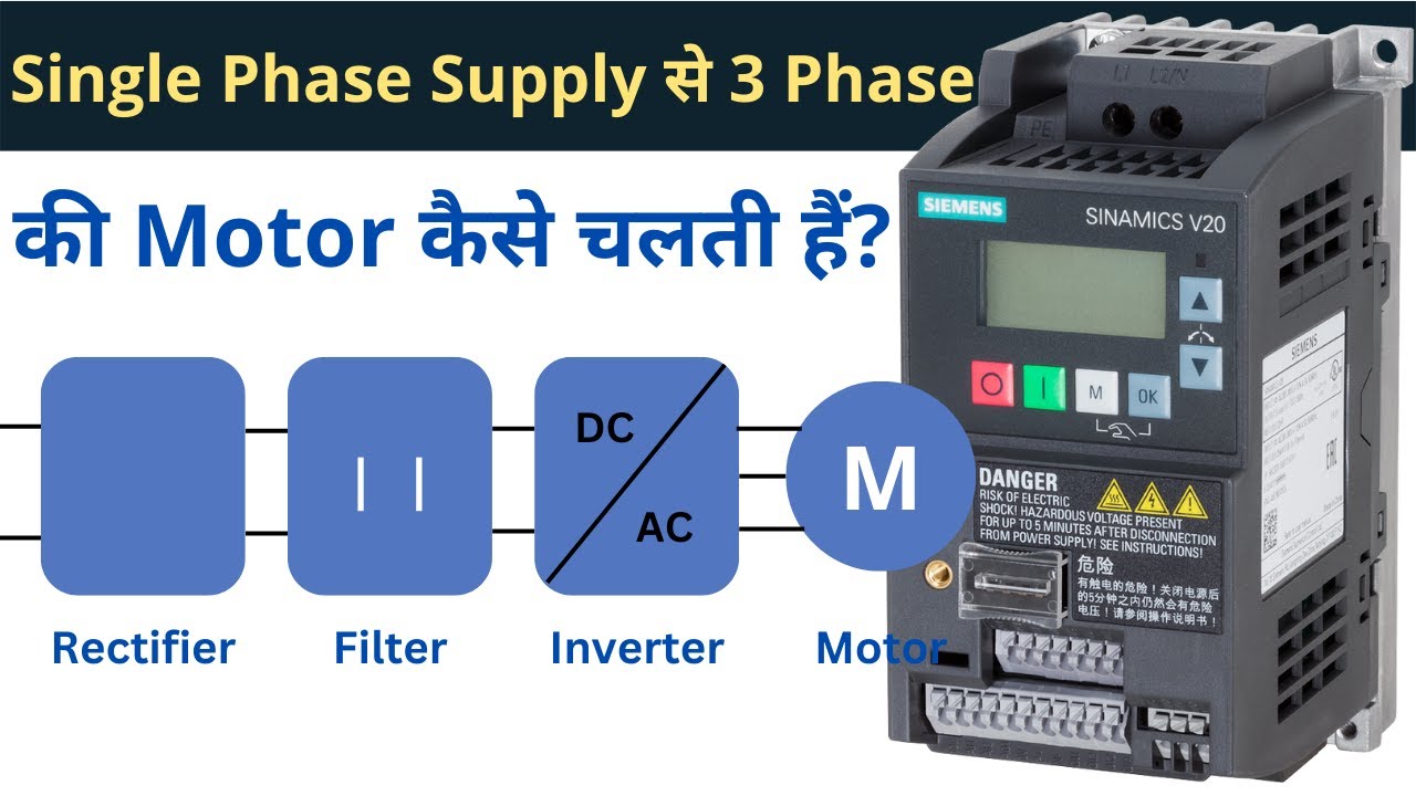 Single Phase Supply से Three Phase की Motor कैसे चलती हैं | VFD Working ...